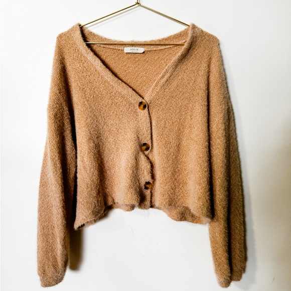 Jolie | Sweaters | Fuzzy Cropped Cardigan | Poshmark
